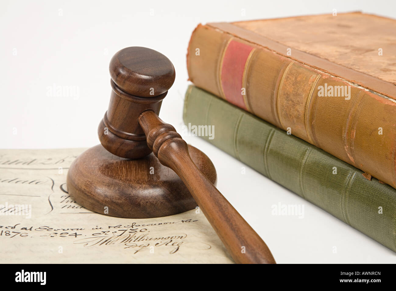 A property document books and a gavel Stock Photo - Alamy