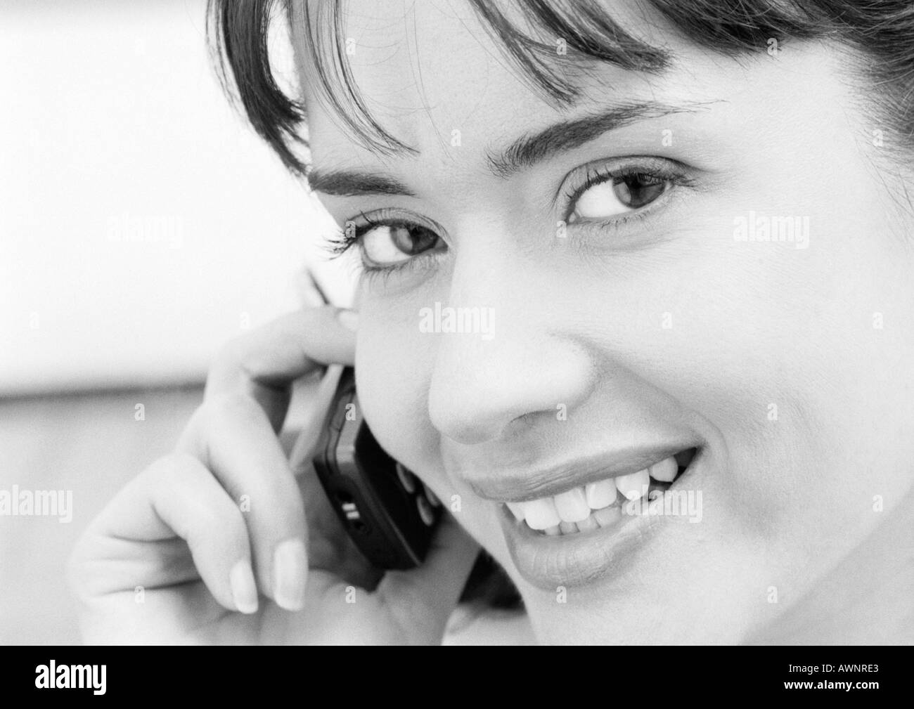 Close up woman face using Black and White Stock Photos & Images - Alamy