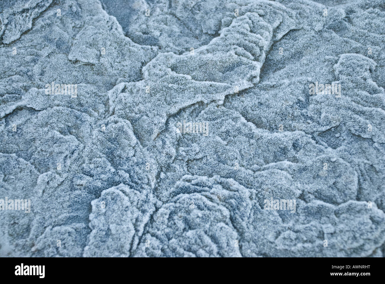 Frost crystals formed on a grey granite rock Stock Photo - Alamy