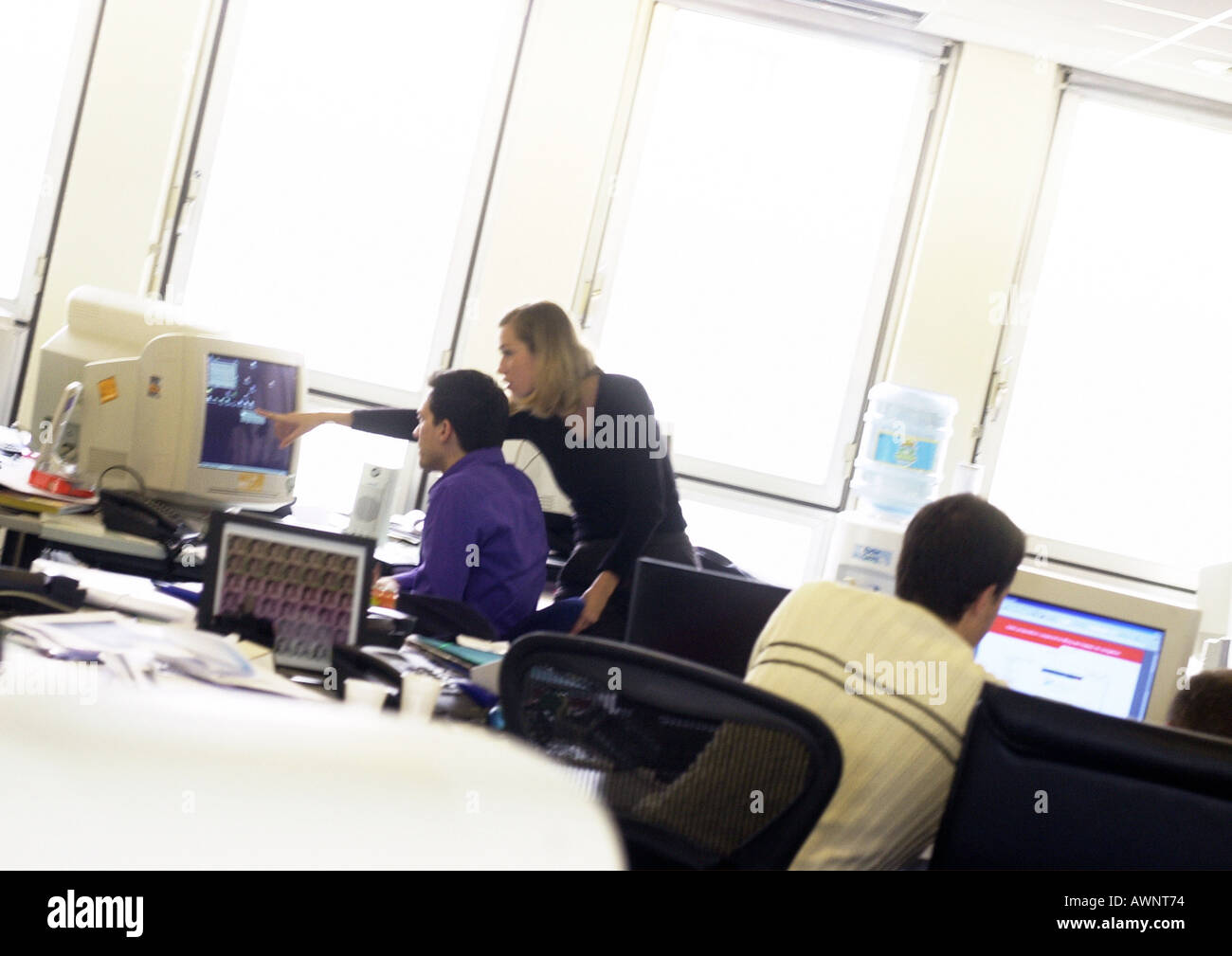 Open plan office interior computers hi-res stock photography and images ...