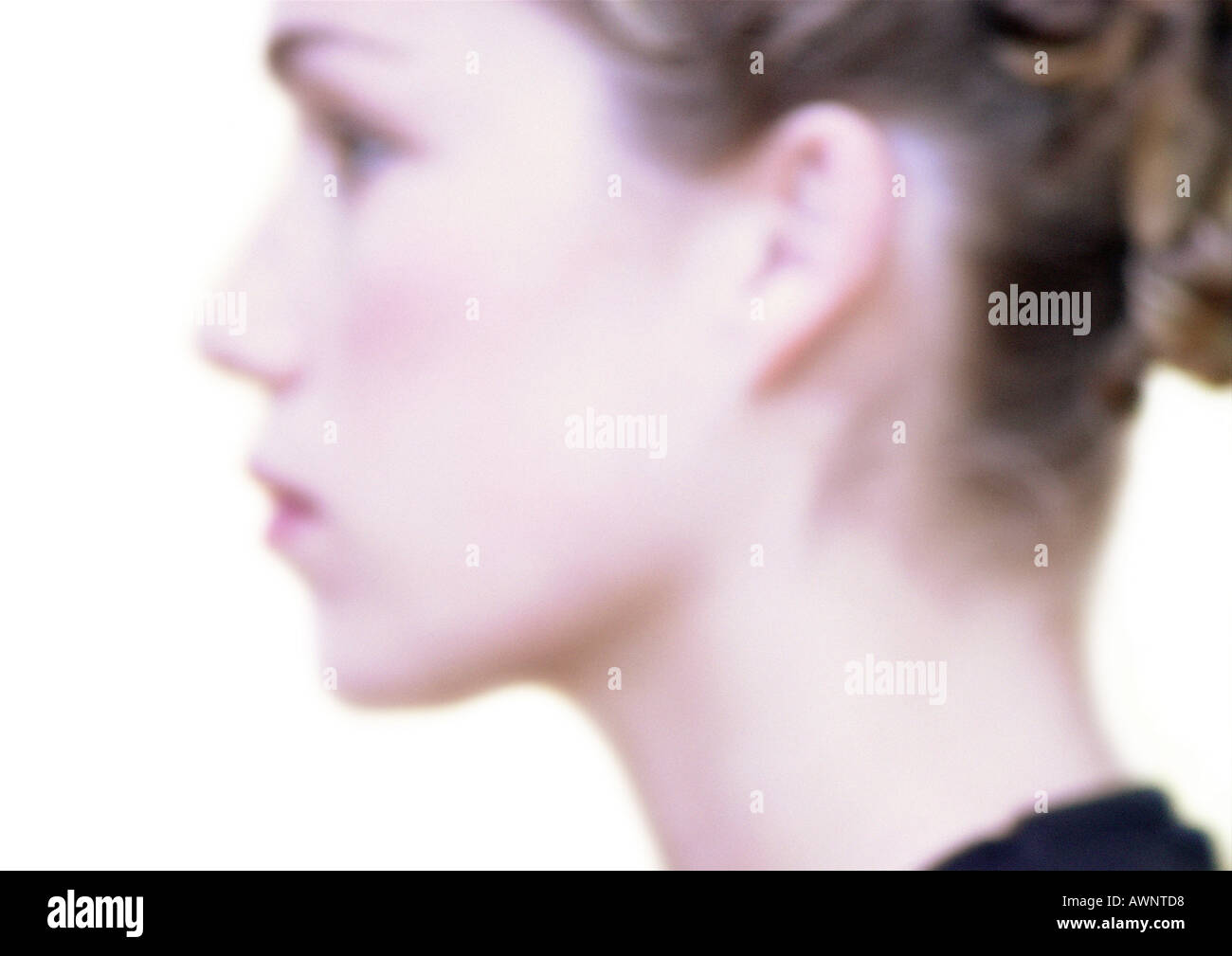 Woman's face, side view, blurred Stock Photo - Alamy
