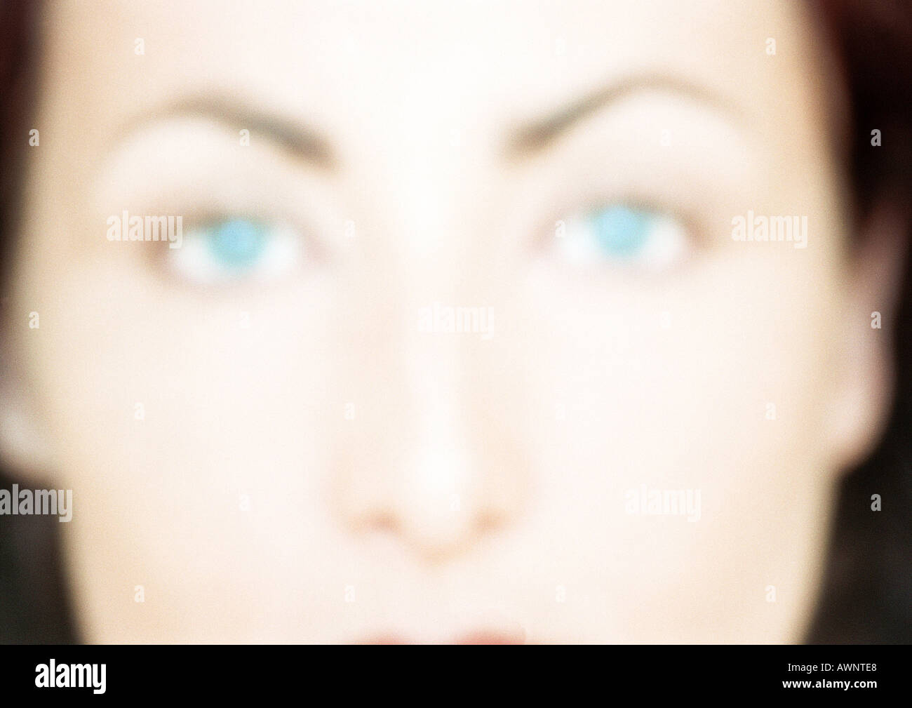 Woman's face, partial view, close-up, portrait, blurred Stock Photo - Alamy