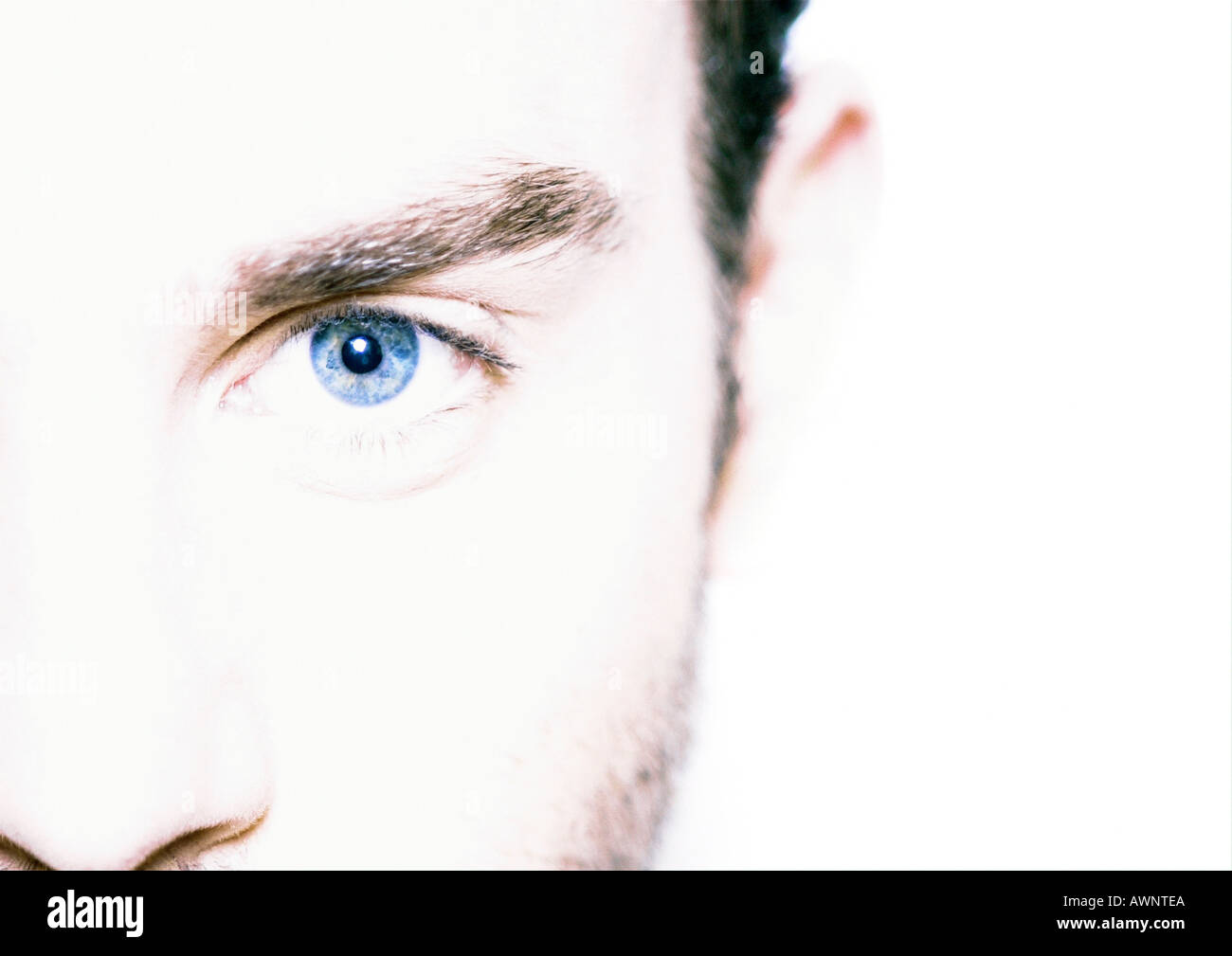 Man's face, partial view, close-up, portrait Stock Photo - Alamy