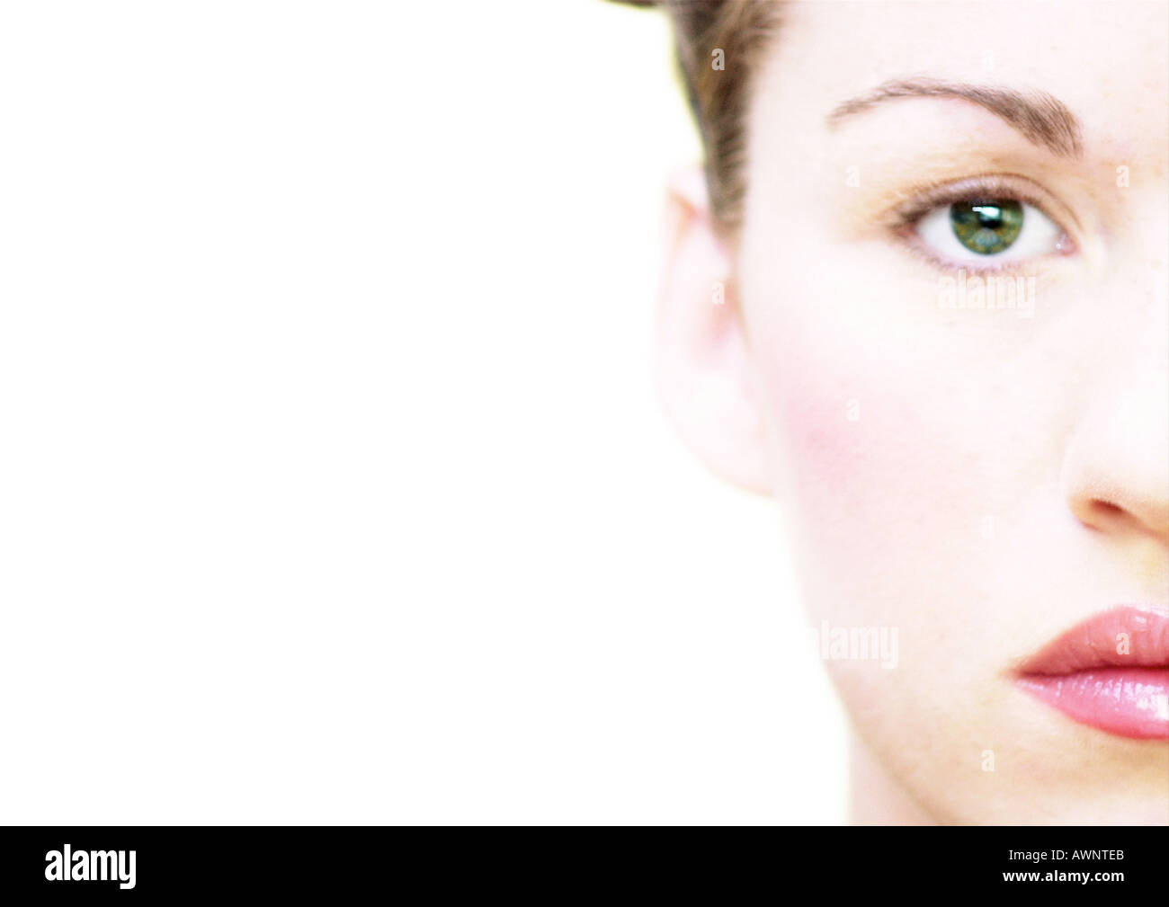 Partial face portrait european hi-res stock photography and images - Alamy