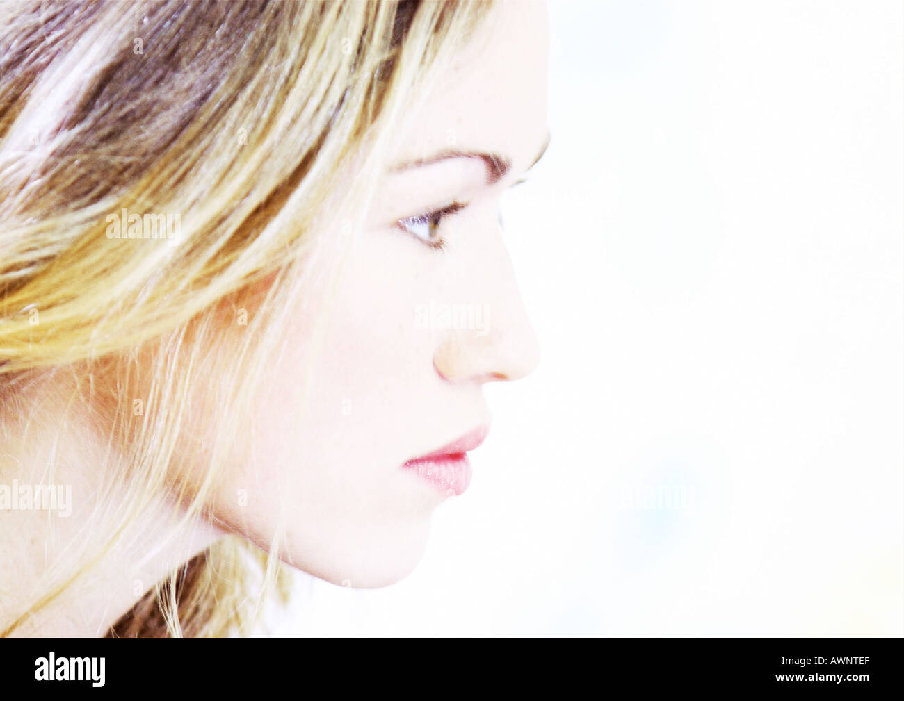 Woman's face, side view, close-up Stock Photo - Alamy