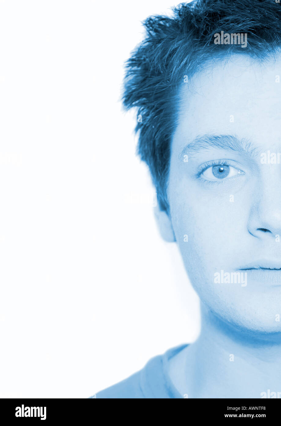 Teenager's face, partial view, close-up, portrait Stock Photo - Alamy