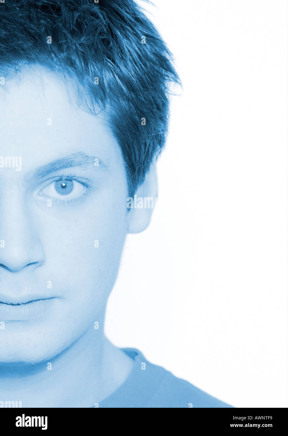 Teenage boy head shot monochrome hi-res stock photography and images ...