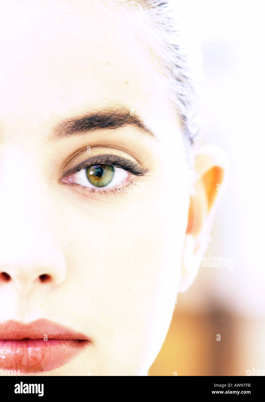 Woman's face, partial view, close-up, portrait Stock Photo - Alamy