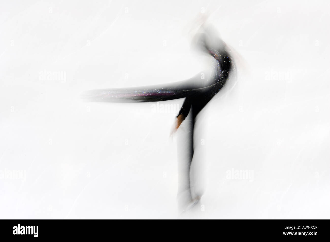 Blurred action of figure skater Stock Photo - Alamy