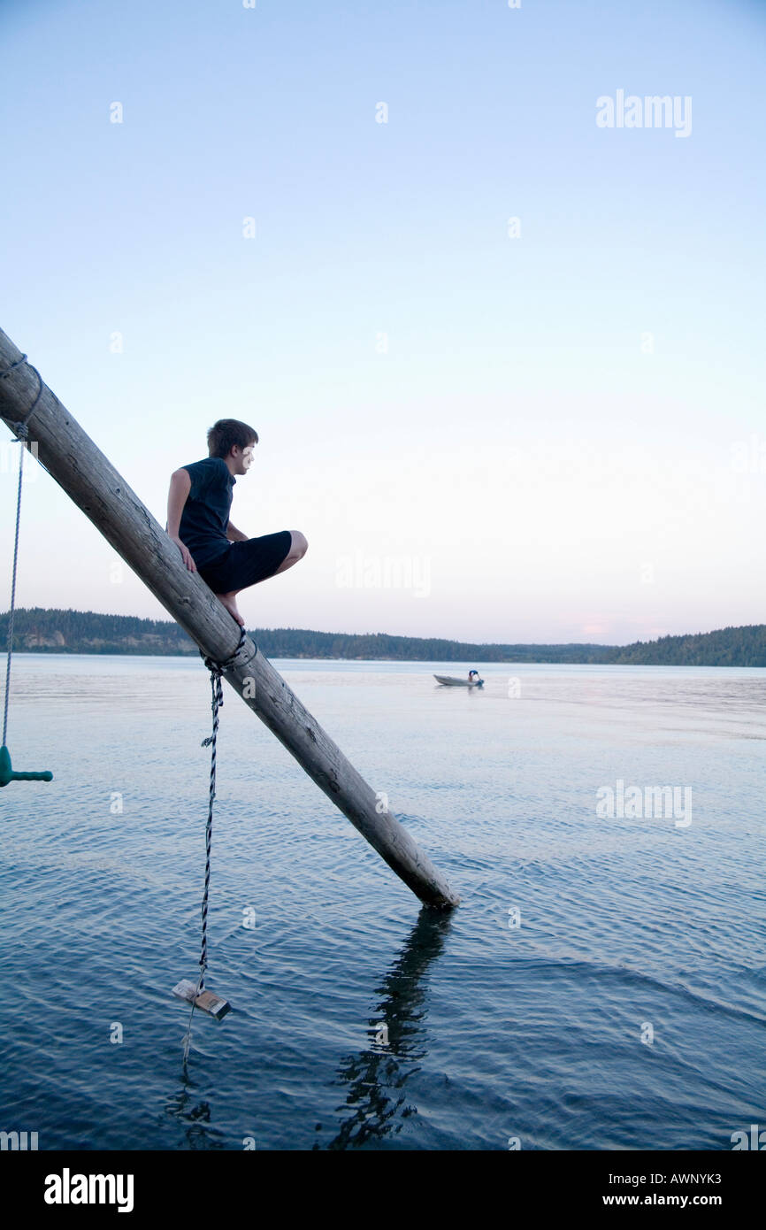 Boy balancing beam hi-res stock photography and images - Alamy