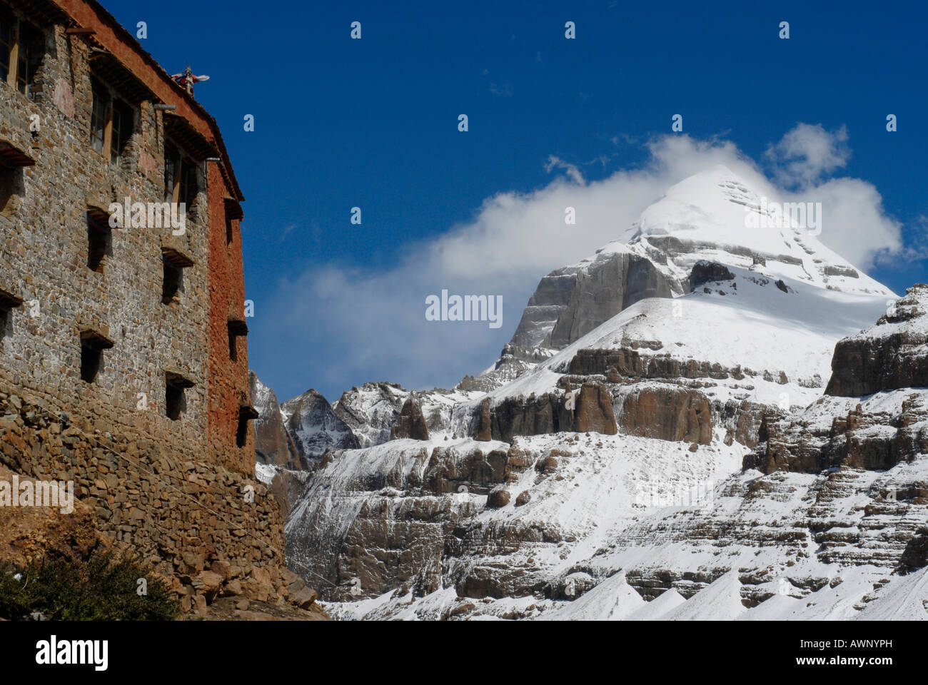 Sacred Mount Kailash (Tibetan: Kang Rinpoche), 6638 m. or 21, 778 ft ...