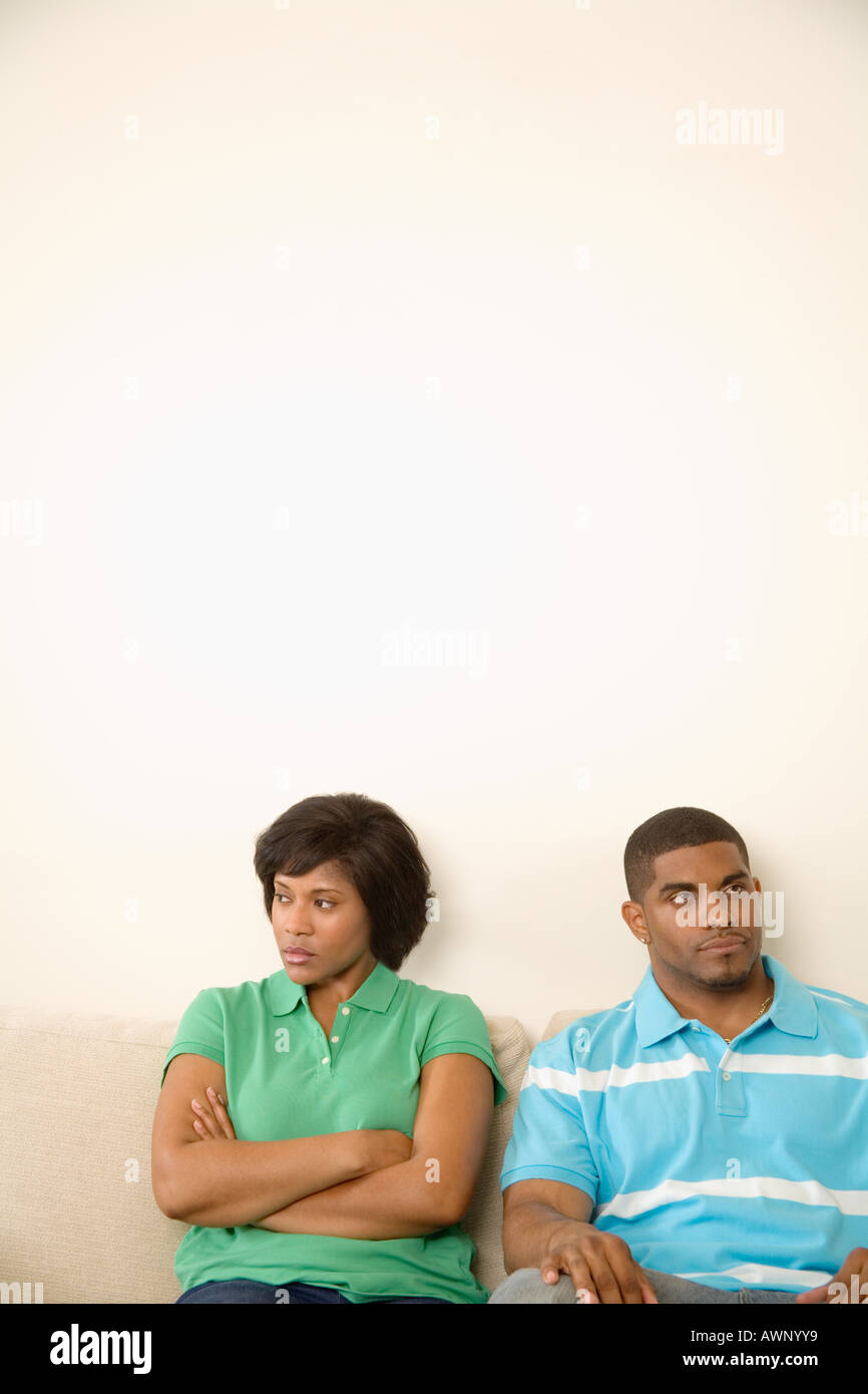 Couple ignoring each other Stock Photo - Alamy
