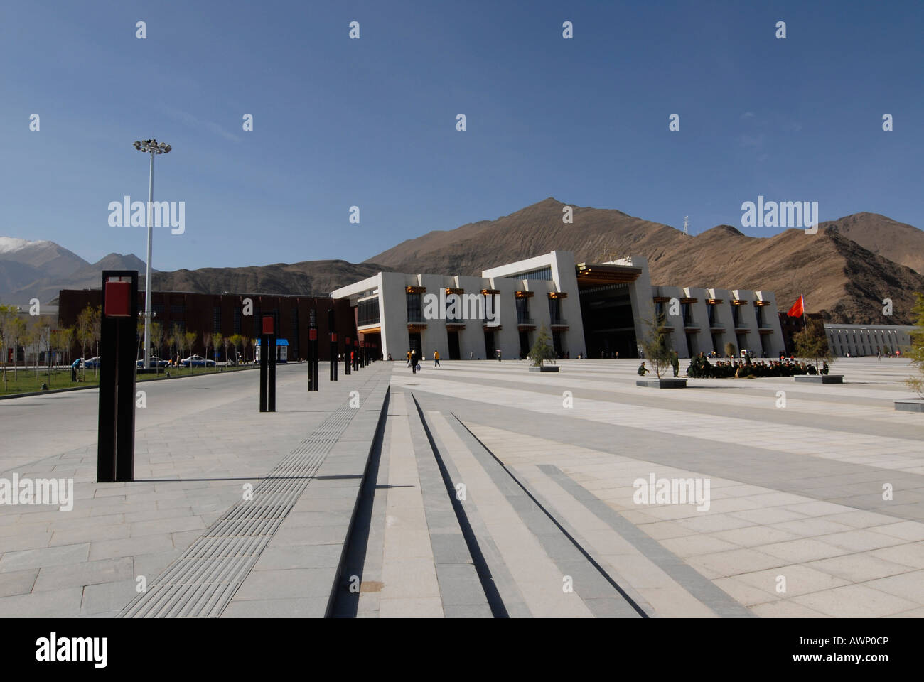 New Qinghai Tibet railway station in the Tibetan capital of Lhasa ...