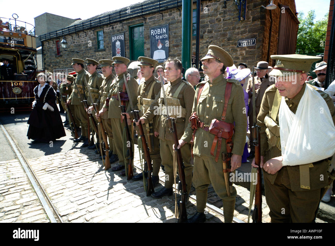Actors reenact edwardian era at National Tramway Museum ,Crich ...