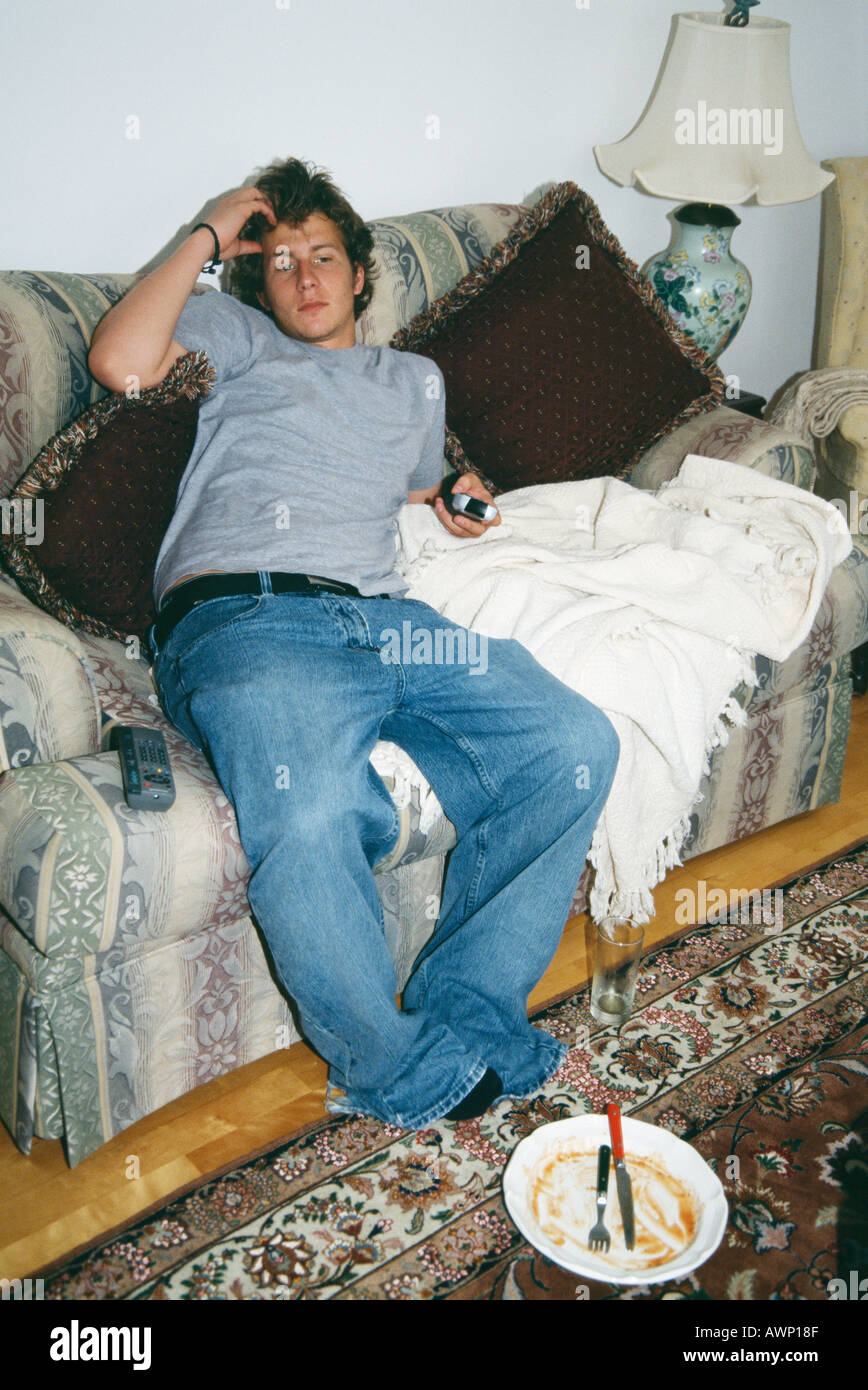 Relaxed after meal man after meal hi-res stock photography and images ...