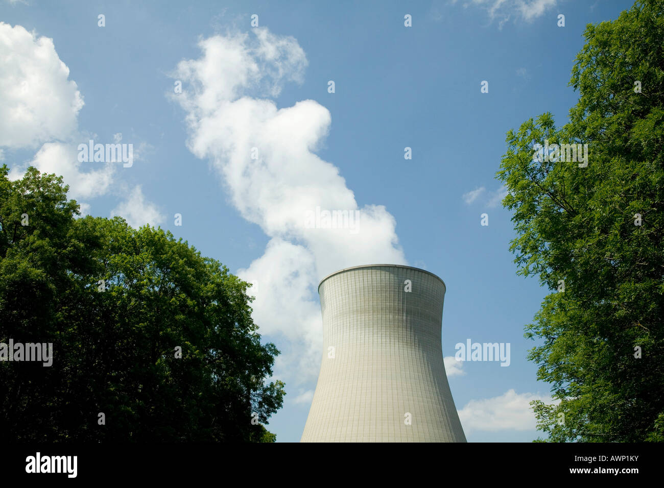 Nuclear Power Plant between trees Stock Photo - Alamy