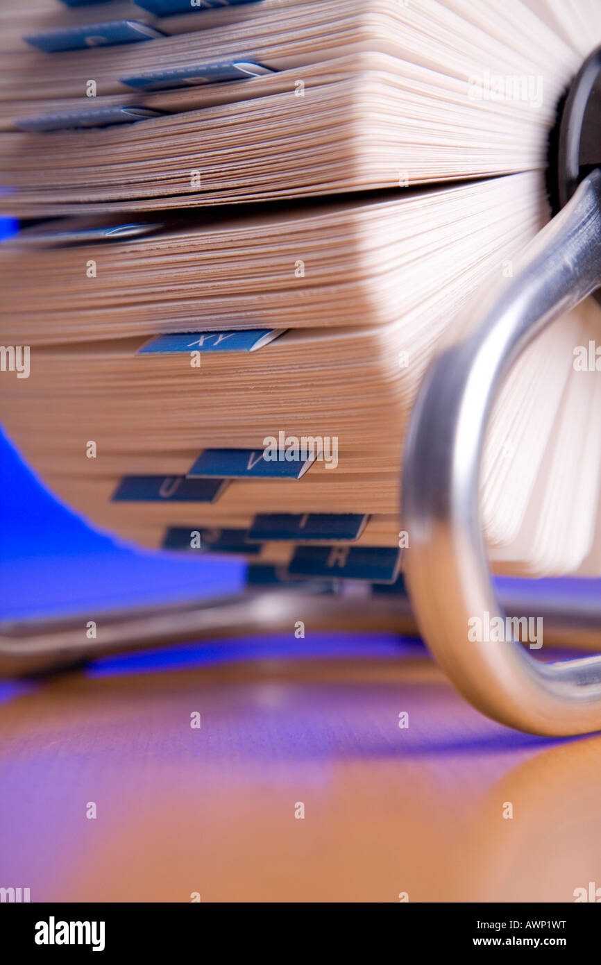 Rotary card file Stock Photo - Alamy