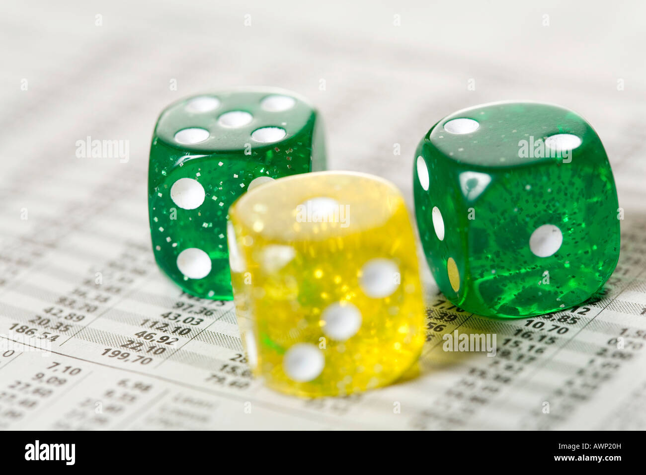 Dice on stock market section hi-res stock photography and images - Alamy