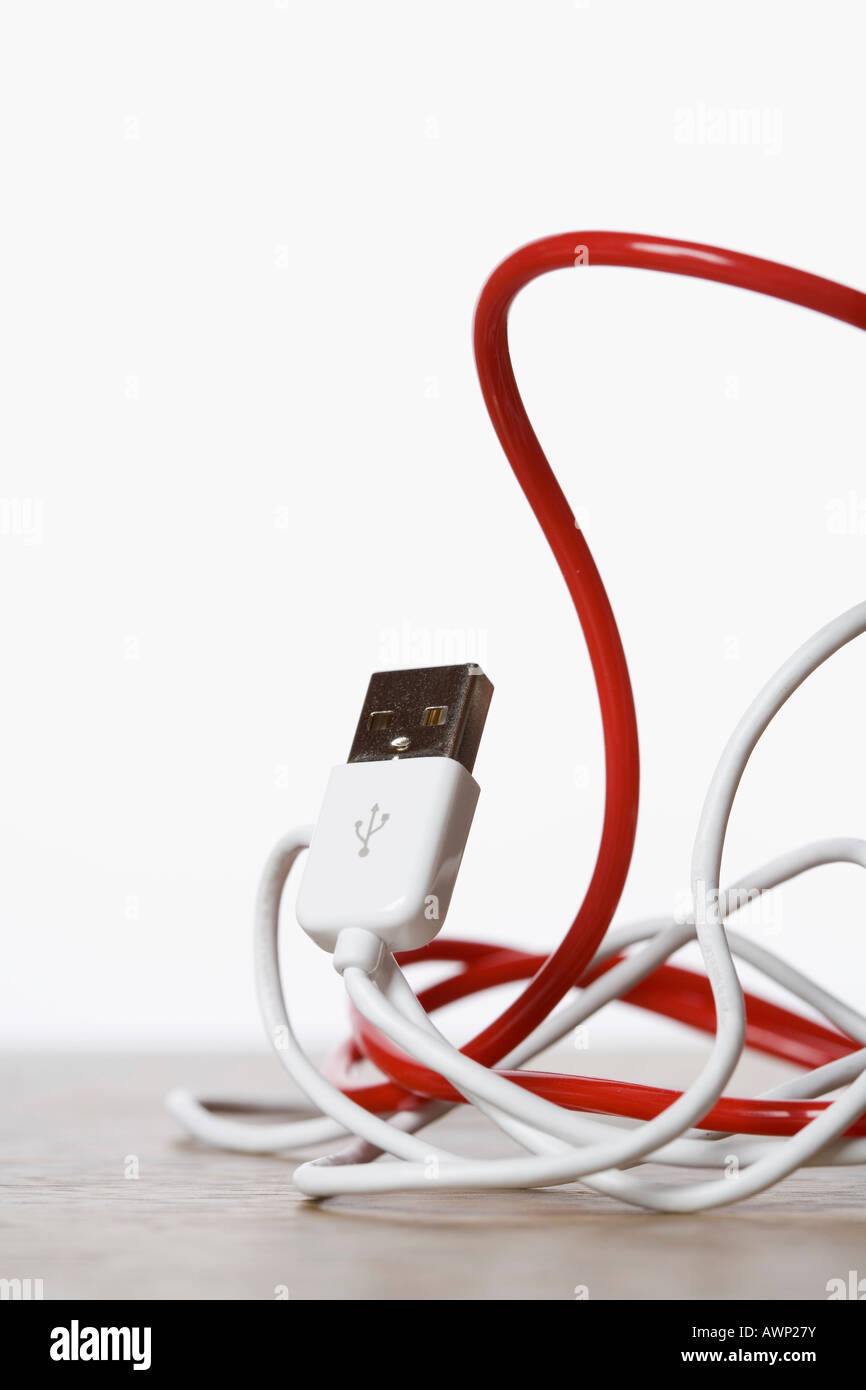 USB cable on a table Stock Photo - Alamy
