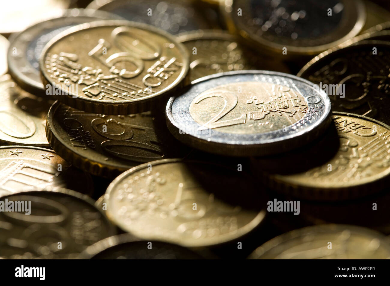 Various Euro coins Stock Photo - Alamy