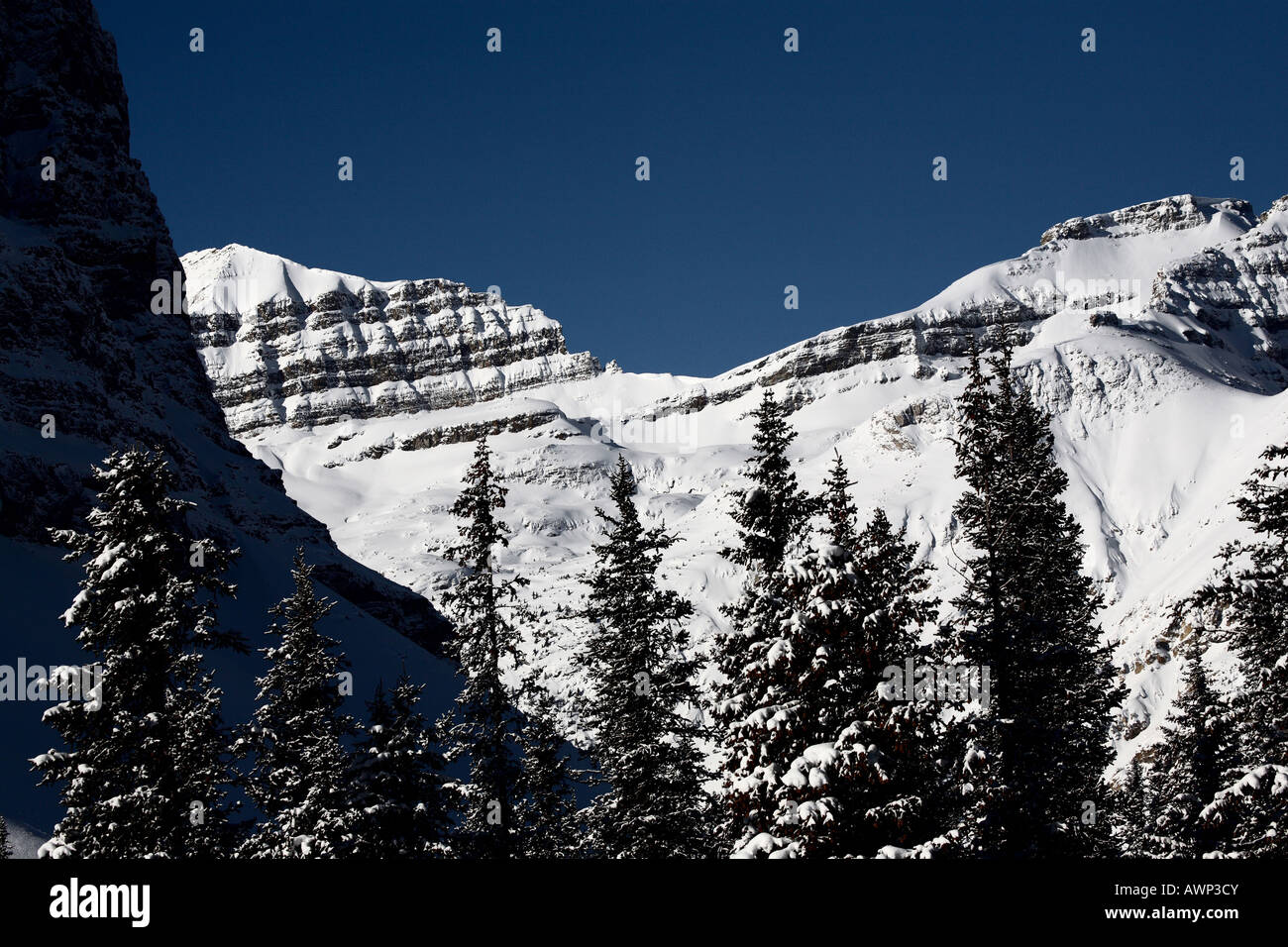 Rocky Mountains in winter Stock Photo - Alamy