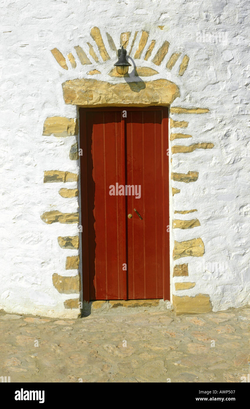 Windmill door at Leros island, Aegean Sea, Greece Stock Photo - Alamy