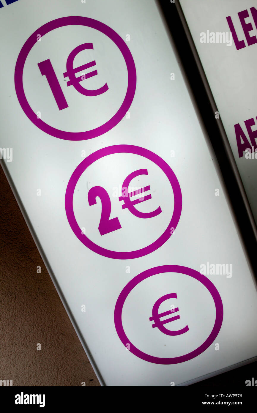EURO SHOP SIGN Stock Photo - Alamy