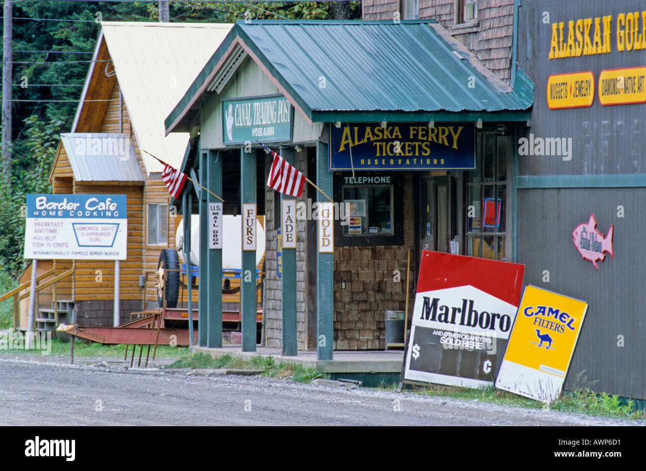 Main Street Hyder Alaska 1 Stock Photo - Alamy