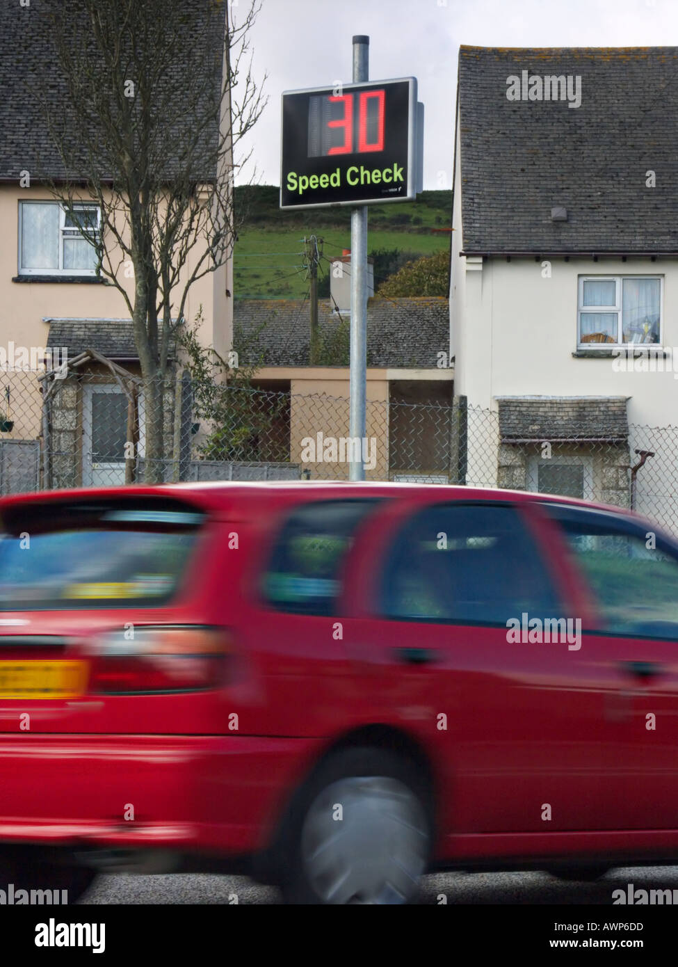 speed warning sign Stock Photo - Alamy