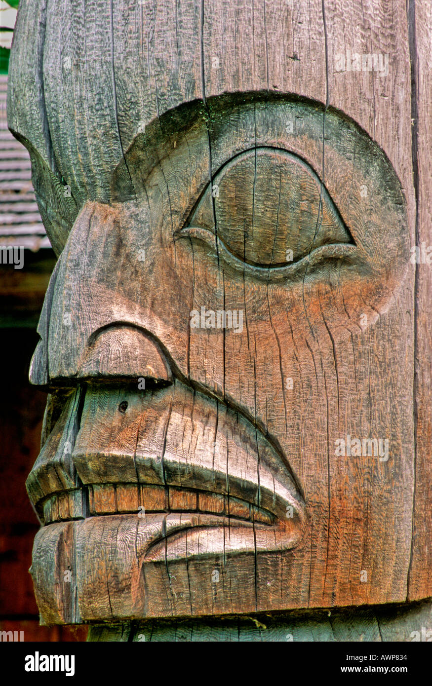Totem poles 5 Stock Photo - Alamy