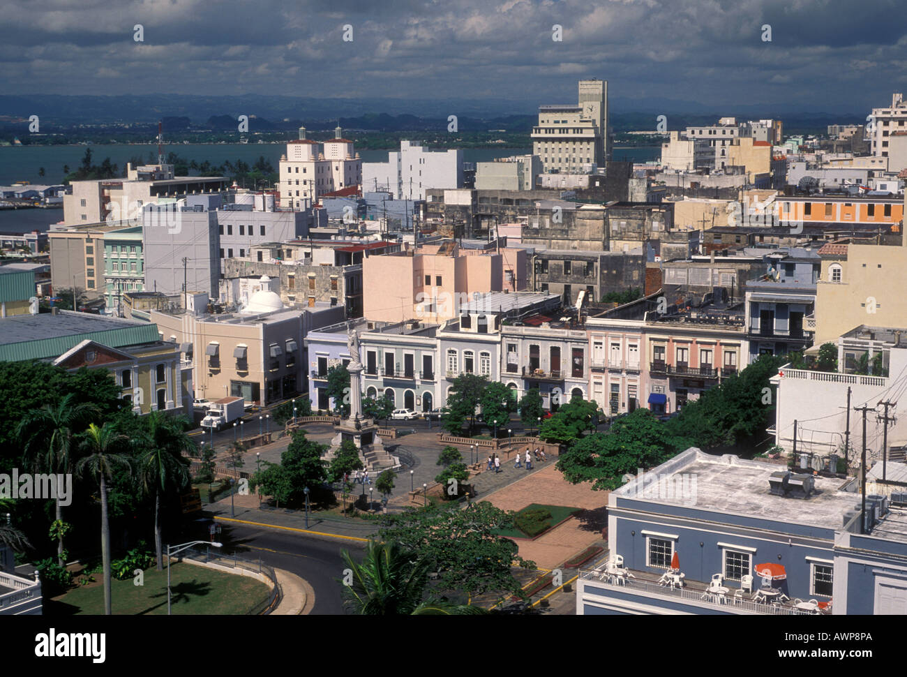 Columbus Plaza Old San Juan San Juan Puerto Rico West Indies Stock ...
