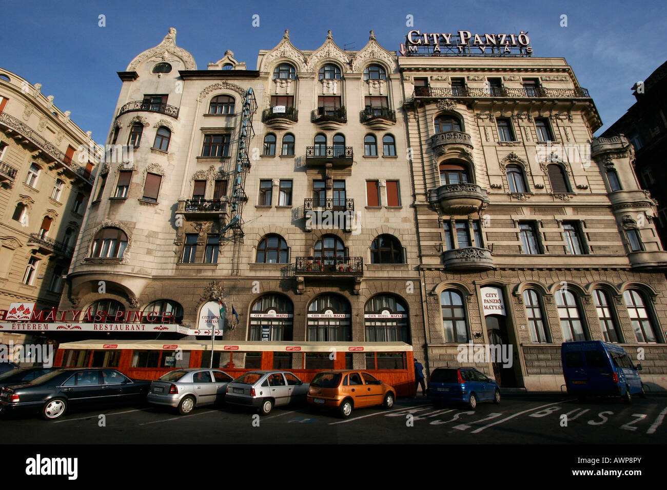 The Ring City Panzio Hotel in the centre of the city, Budapest, Hungary ...