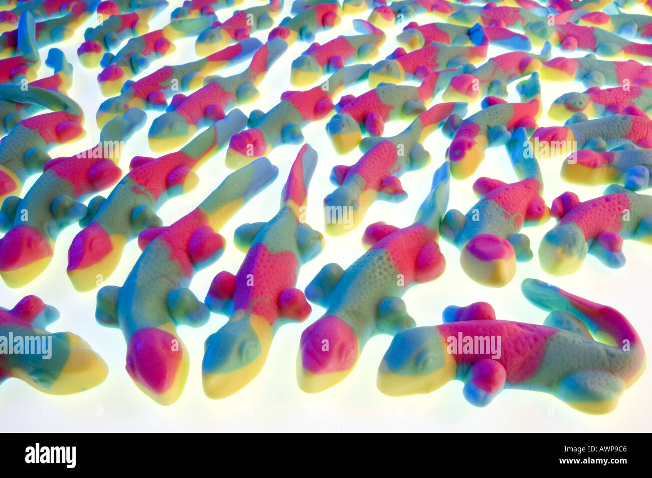 salamanders made of sugar foam sweets Stock Photo - Alamy