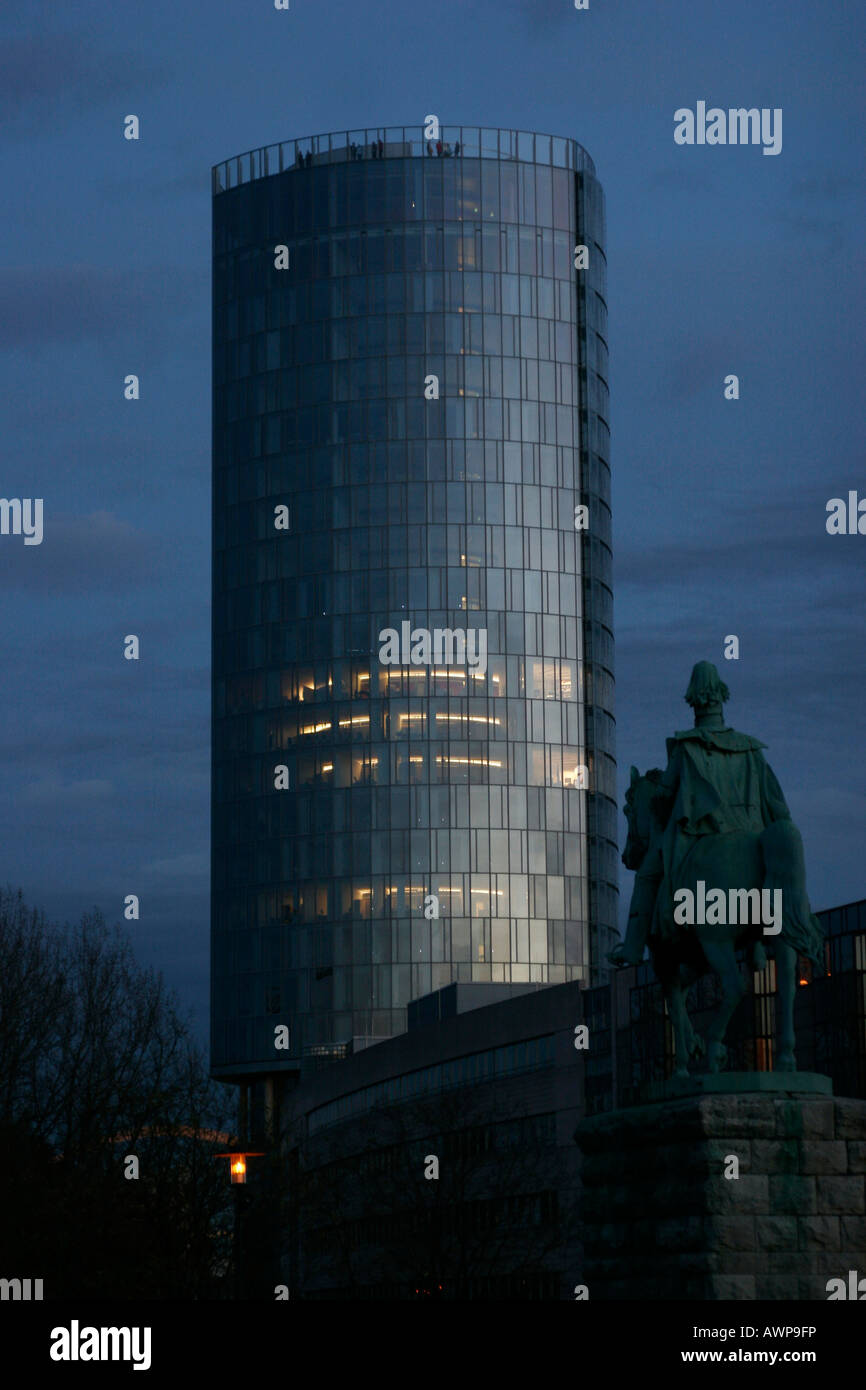 Kaiser Wilhelm Memorial and the Cologne Triangle, headquarters of the ...
