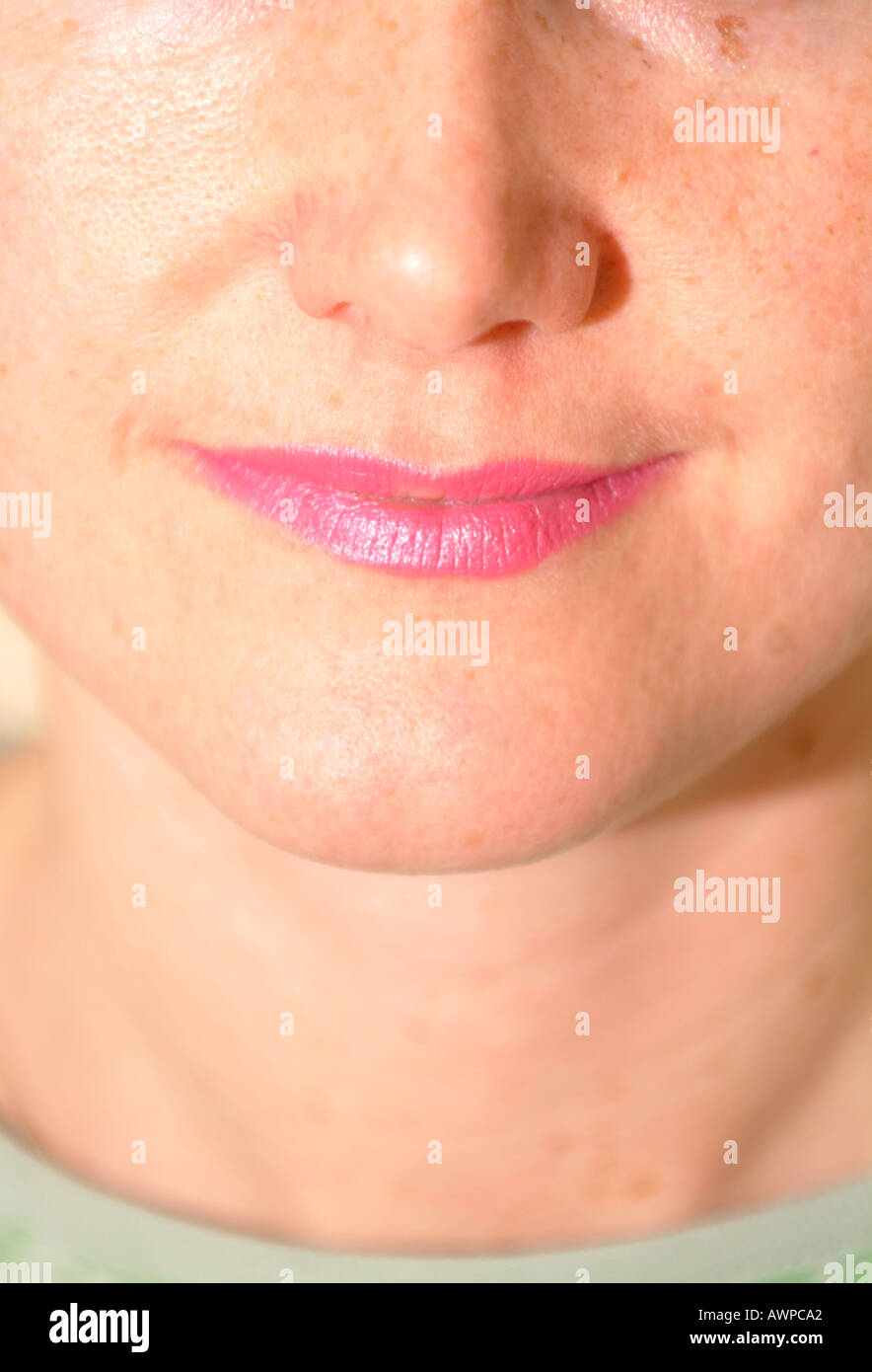 half smile face smirk Stock Photo - Alamy