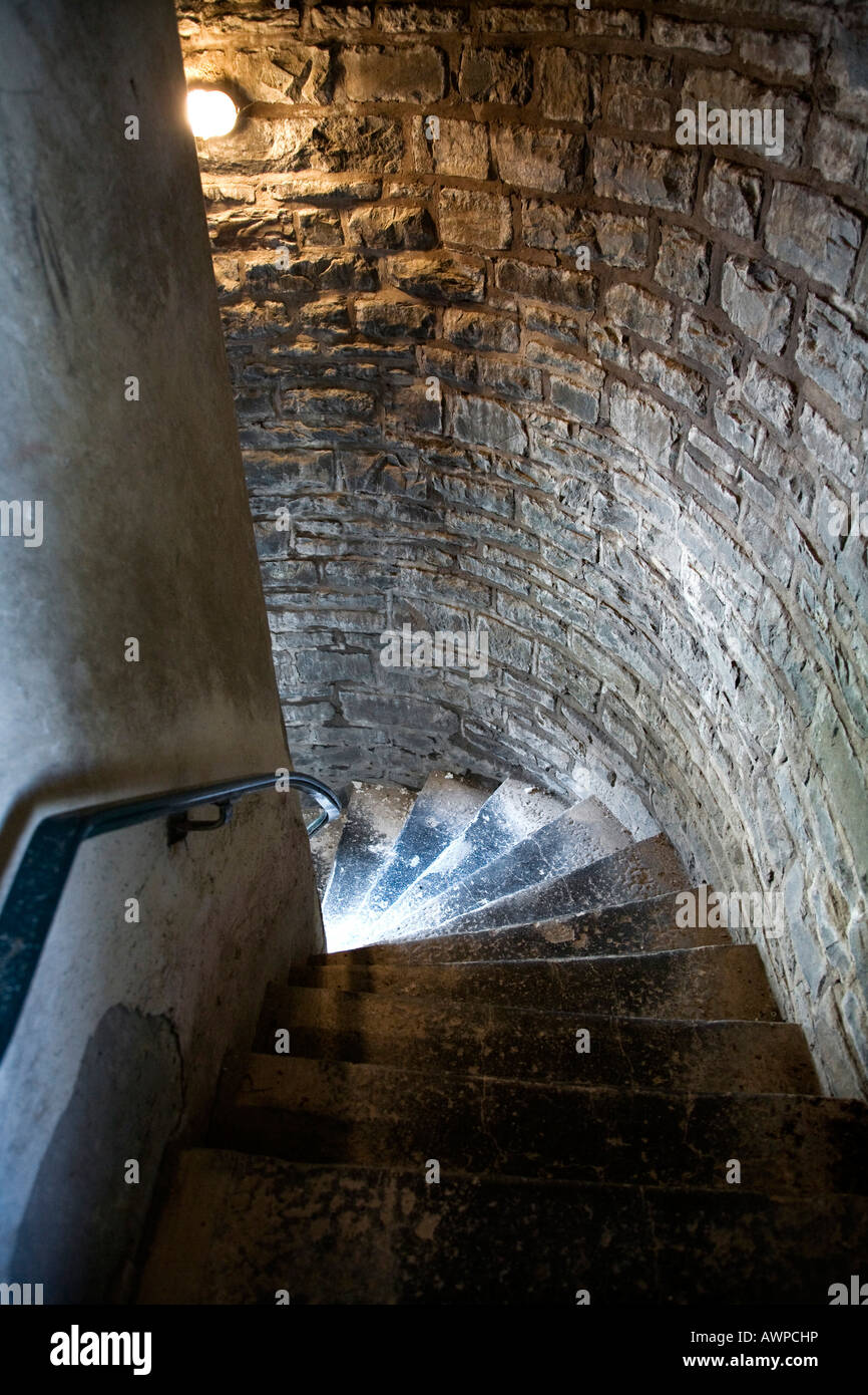 Former NS-Ordensburg Vogelsang (National Socialist estate), staircase ...