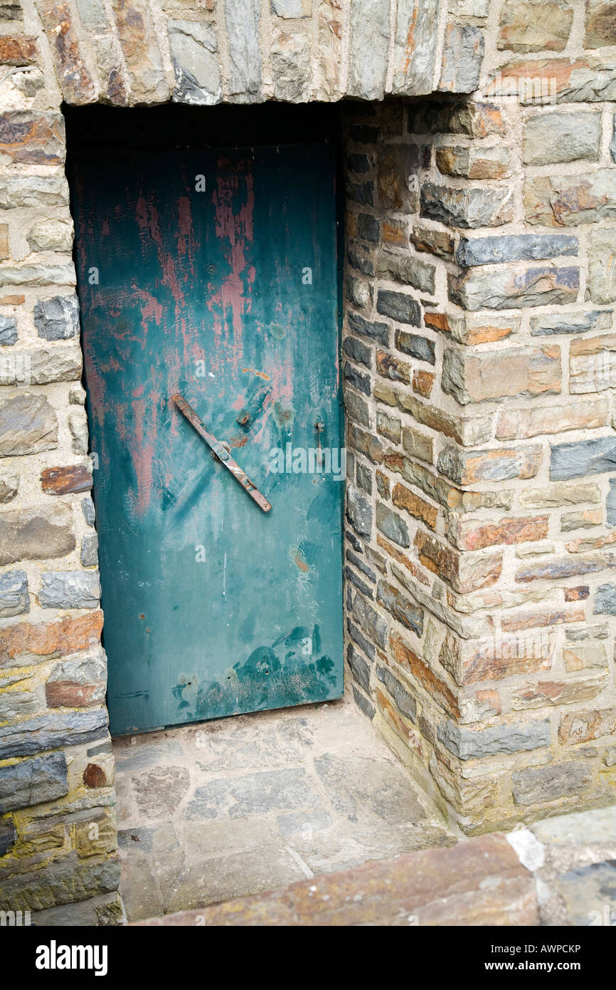 Former NS-Ordensburg Vogelsang (National Socialist estate), steel door ...