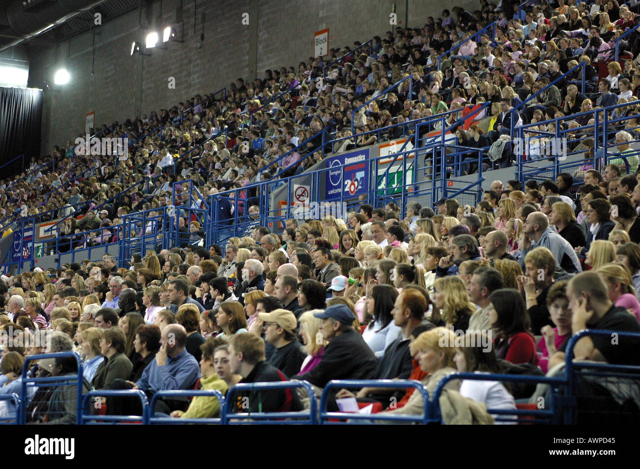 crowd of spectators at a gymnastic show competition Stock Photo - Alamy