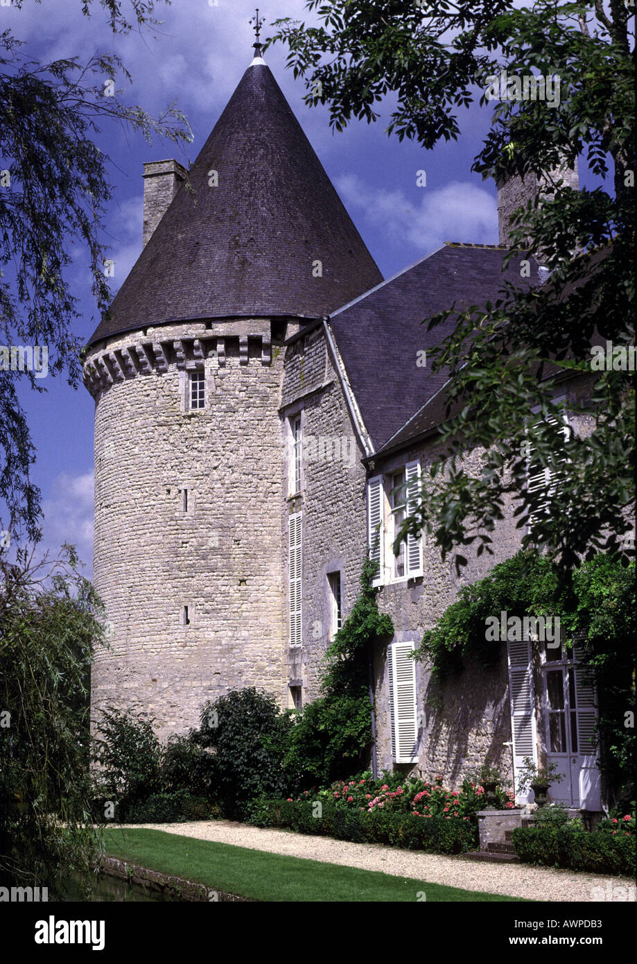 Chateau Colombiere Normandy Stock Photo - Alamy