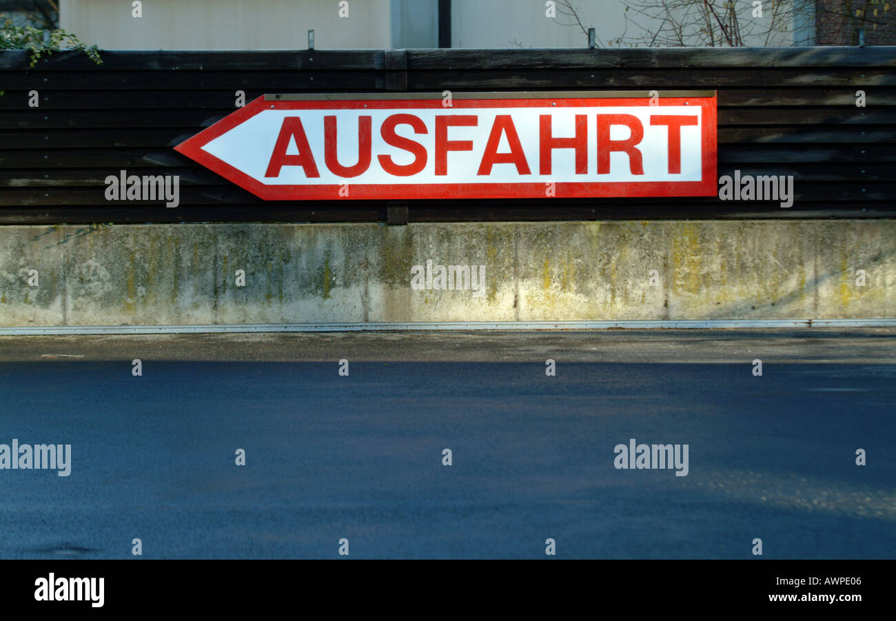 Ausfahrt sign exit sign germany hi-res stock photography and images - Alamy