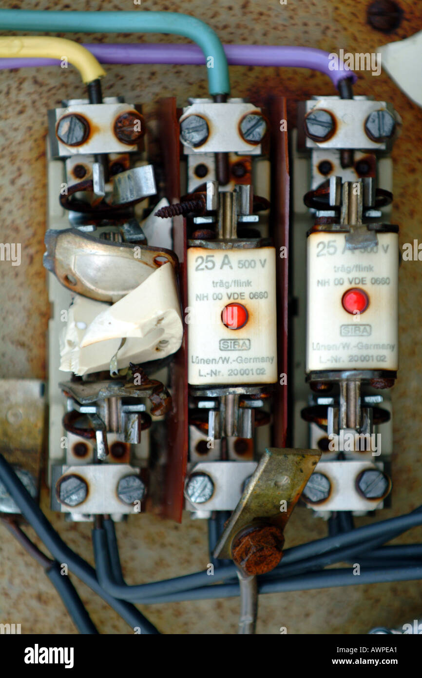 Power cables destroyed hi-res stock photography and images - Alamy