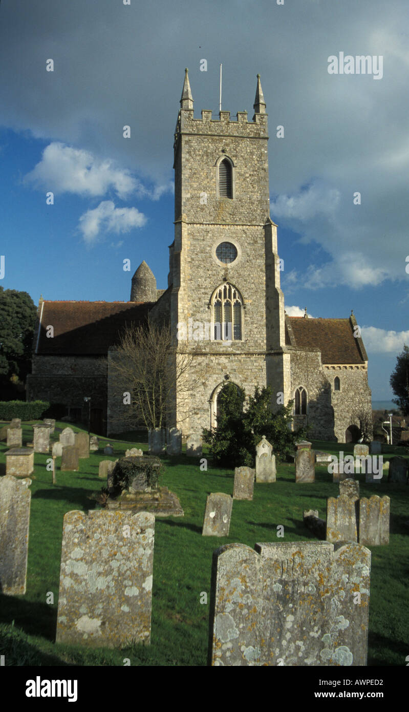 Parish Church with graveyard in Deal Kent England Stock Photo - Alamy