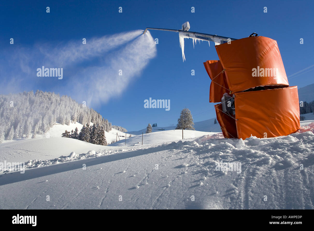 Snow making machine produces ski hi-res stock photography and images ...