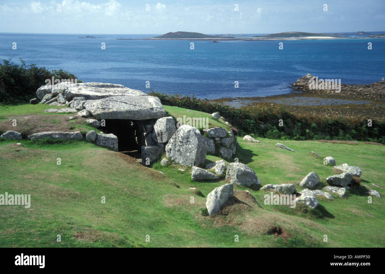 Entrance to Bants Carn Chamber Tomb in St Mary's The Isles of Scilly ...