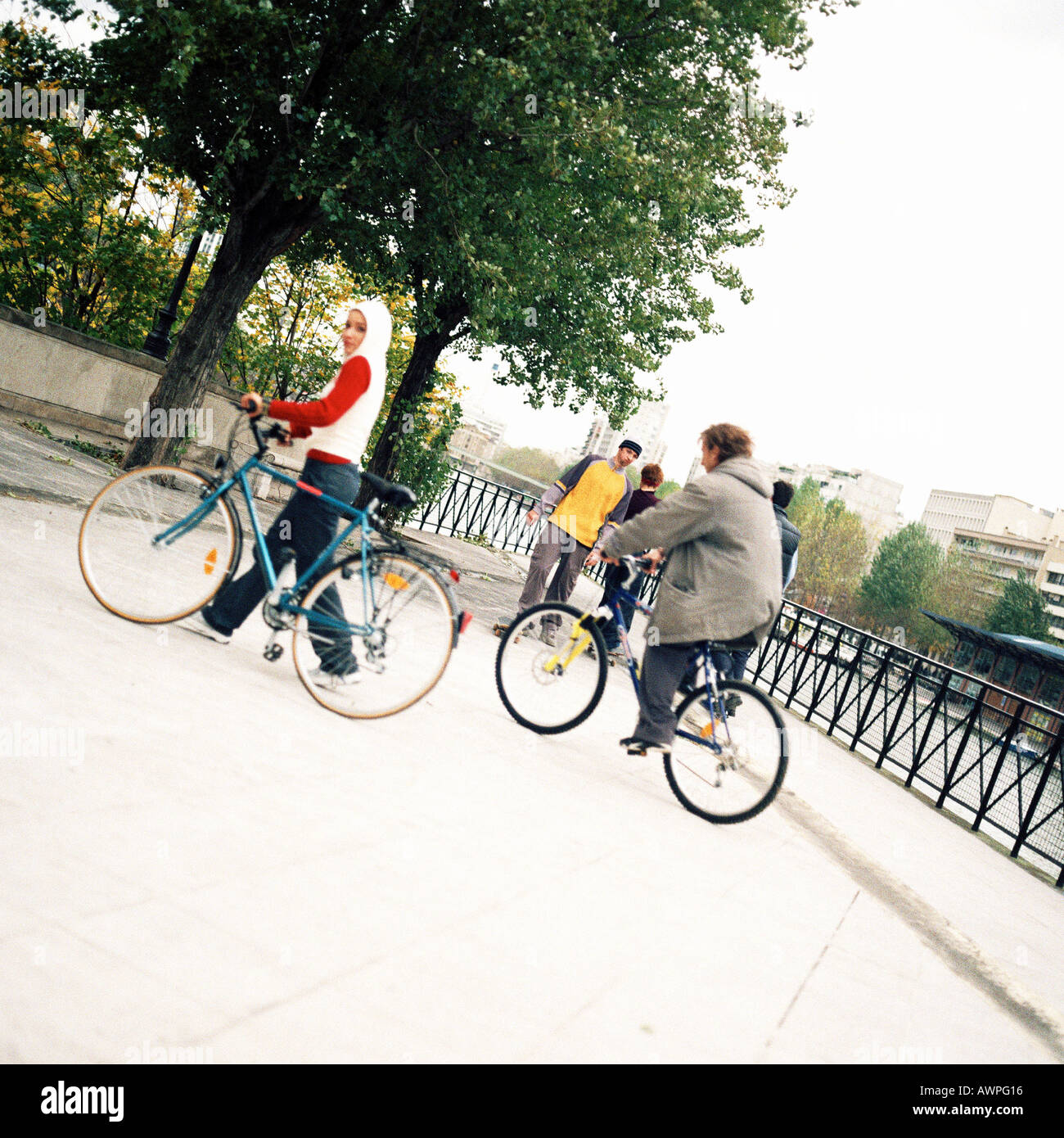 Boy walks with two girls hi-res stock photography and images - Alamy