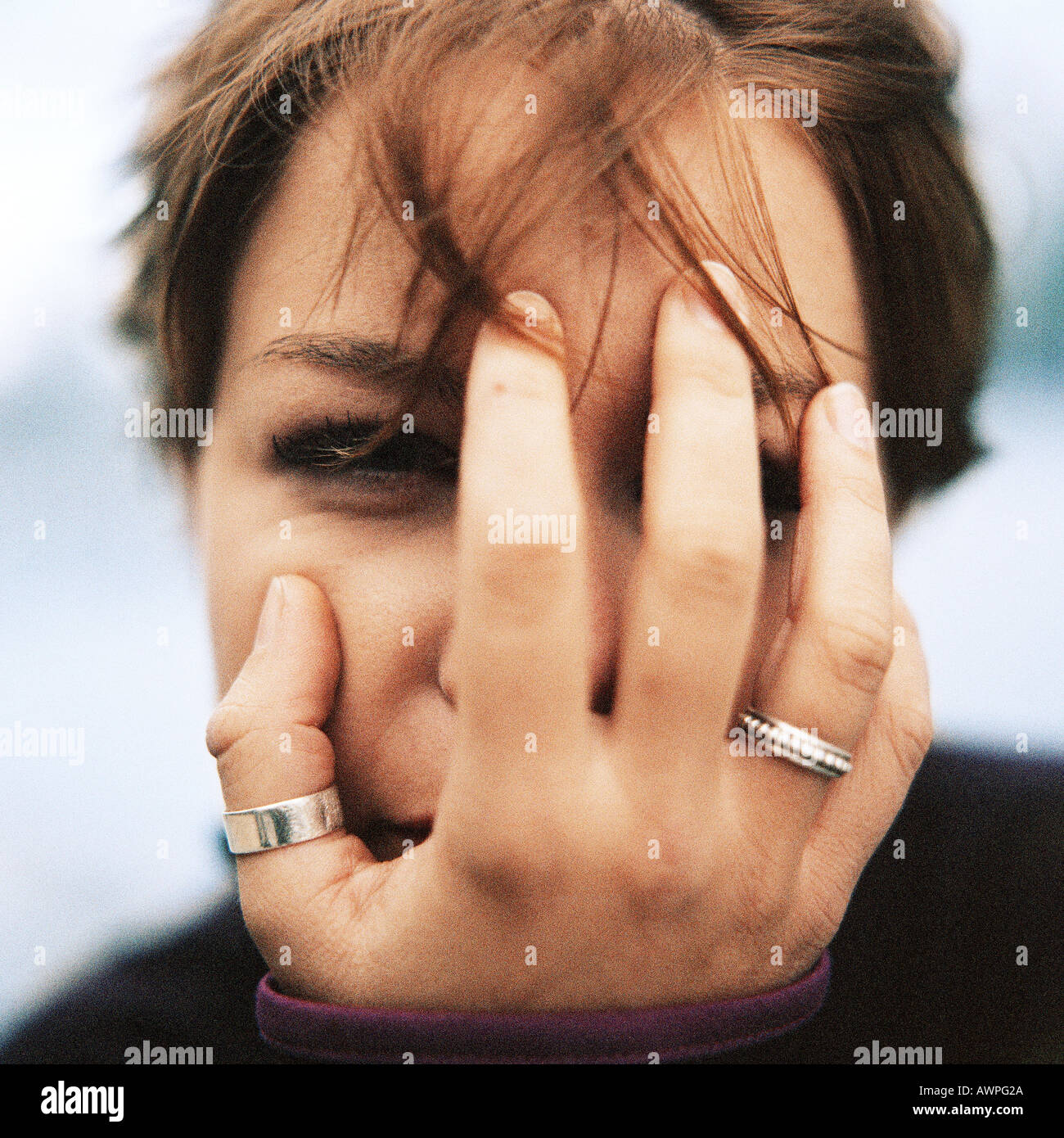 Hand over face hi-res stock photography and images - Alamy