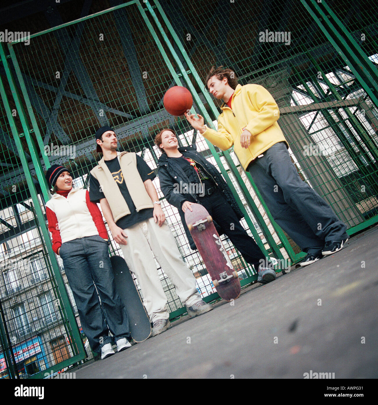 Girl spinning basketball hi-res stock photography and images - Alamy