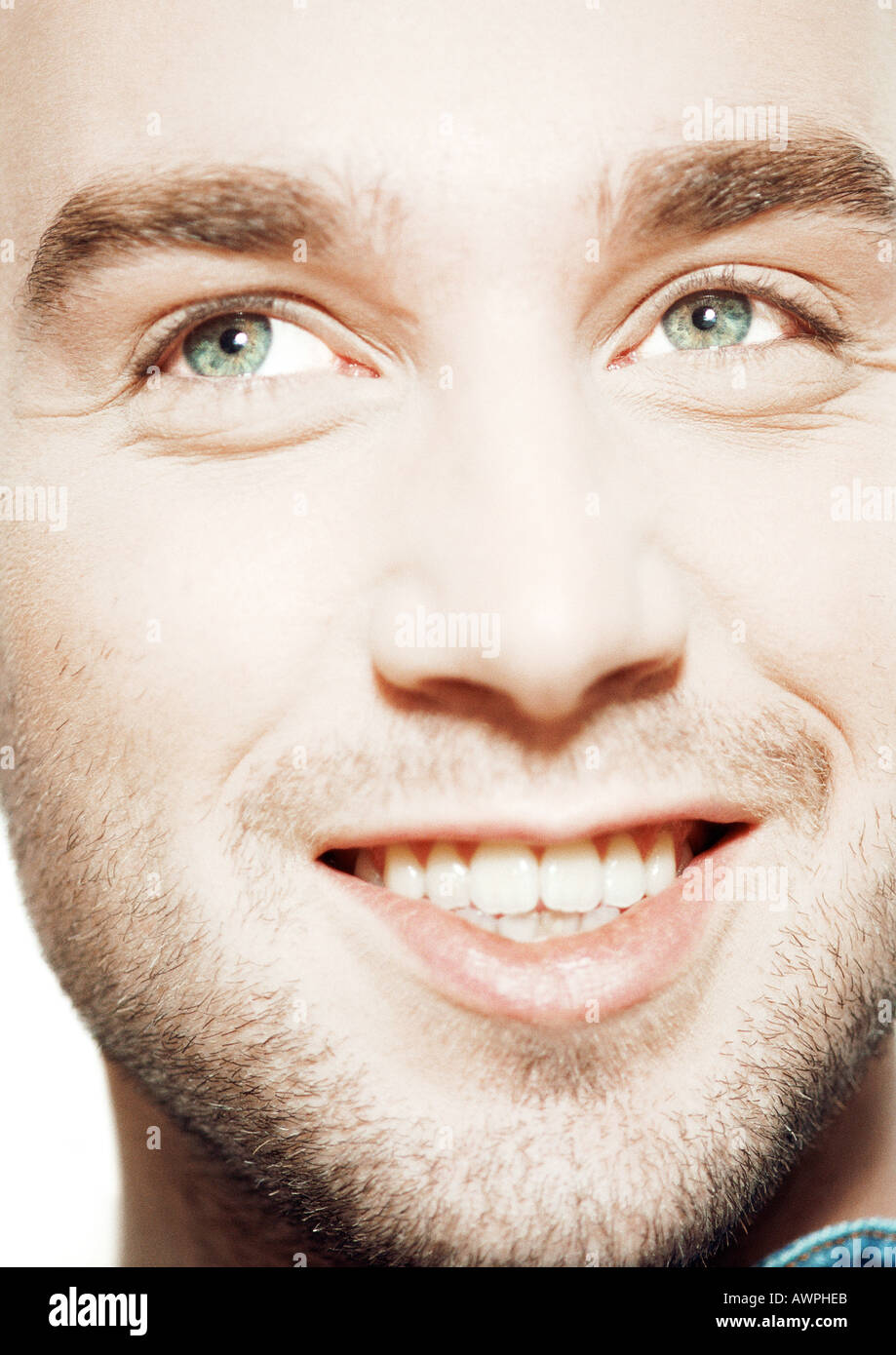 Man smiling, close-up, portrait Stock Photo - Alamy