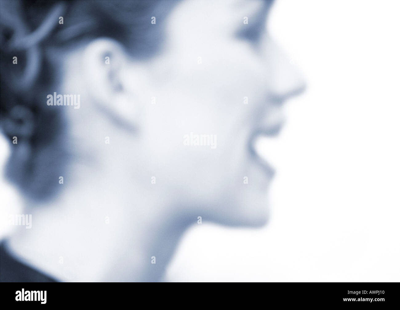 Woman's face, side view, blurred Stock Photo - Alamy