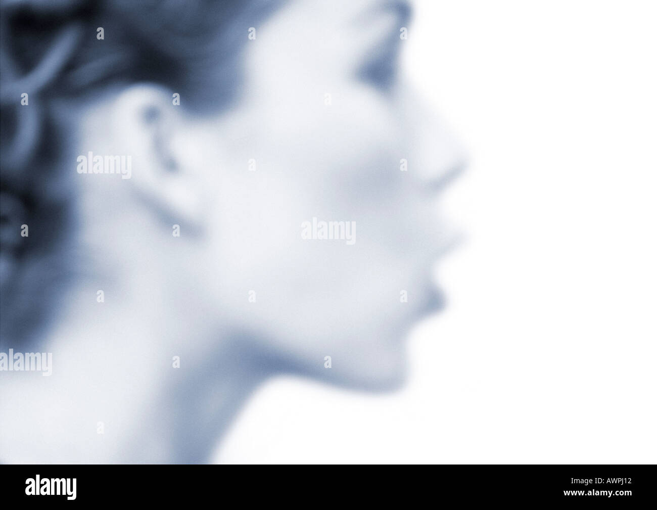 Woman's face, side view, blurred Stock Photo - Alamy